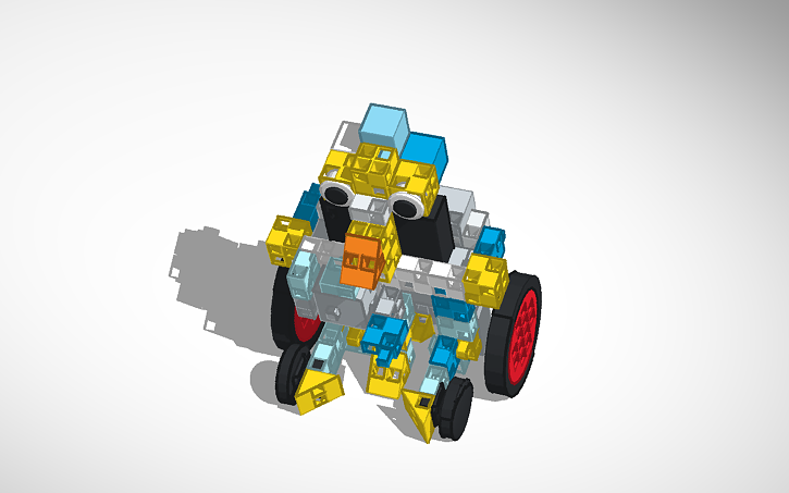 3D design Soccer Robot v2 - Tinkercad