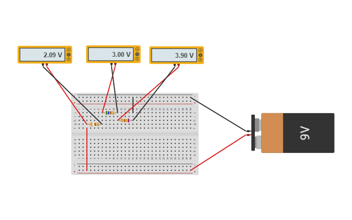 Circuit design Circuito en serie | Tinkercad