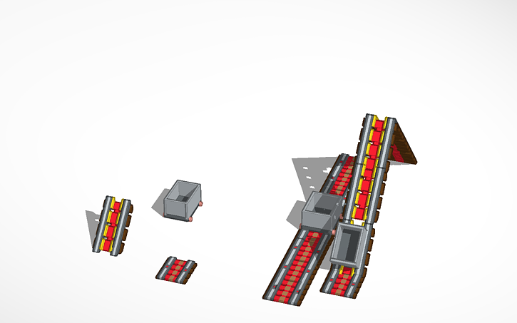 3D design mine cart on rail | Tinkercad