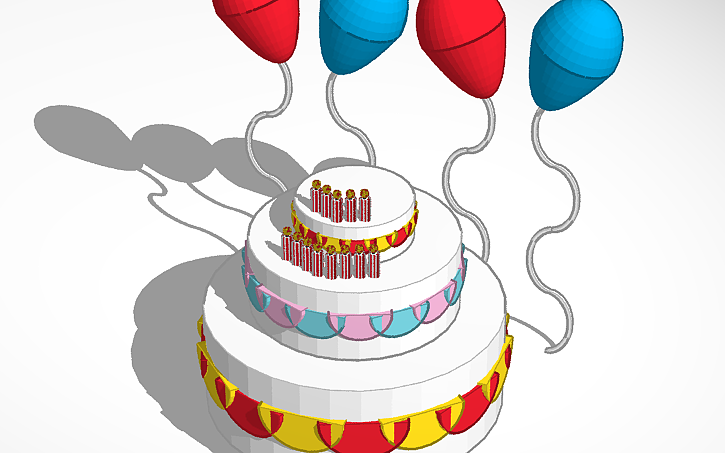 3D design Birthday Cake! #7 | Tinkercad