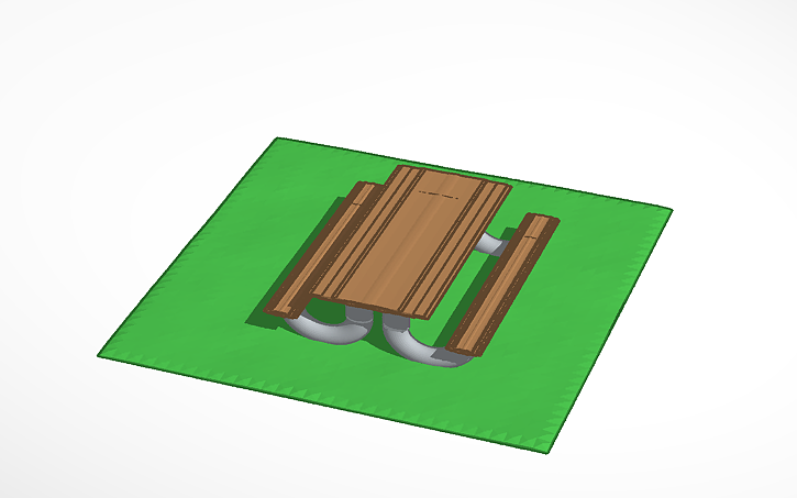 3d Design Picnic Table Tinkercad