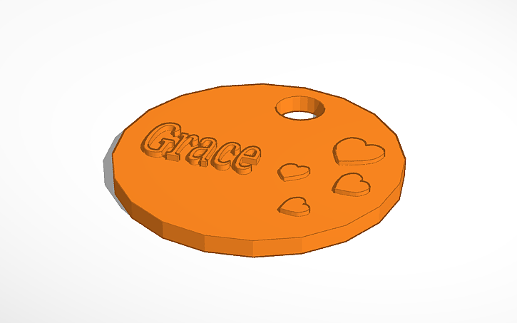 3D design Grace - Key Chain - Tinkercad