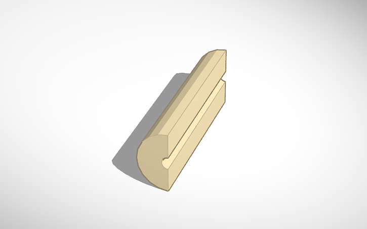 3D design Half Cylinder with hole inside - Tinkercad