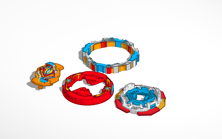 3D design Beyblade Burst Sparking Archaic Phoenix - Tinkercad