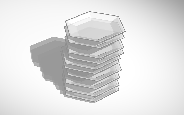 3D design 10-pack plates - Tinkercad