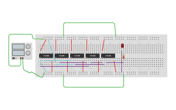 Circuit design EX-XOR USING NAND | Tinkercad