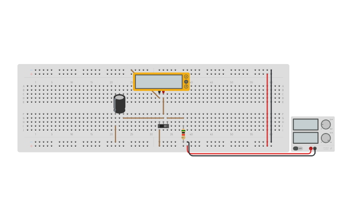 Circuit design Series RC Circuit | Tinkercad