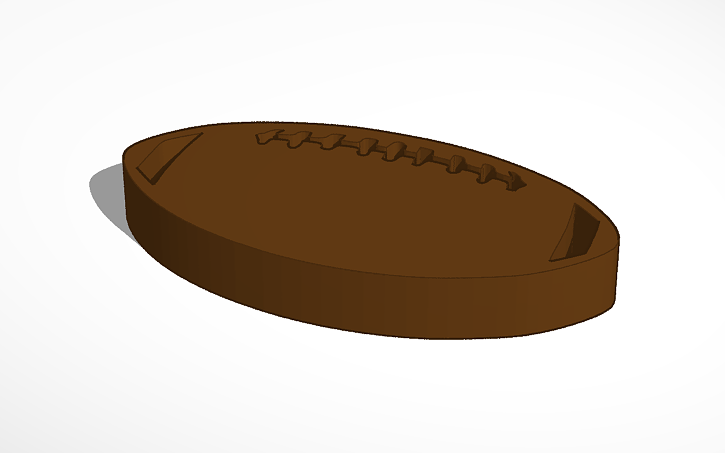3D design A7 football keychain - Tinkercad