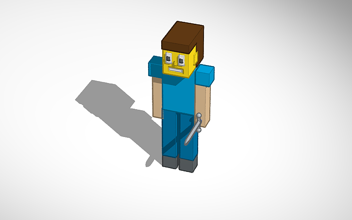 3D design Minecraft Tinkercad Steve - Tinkercad