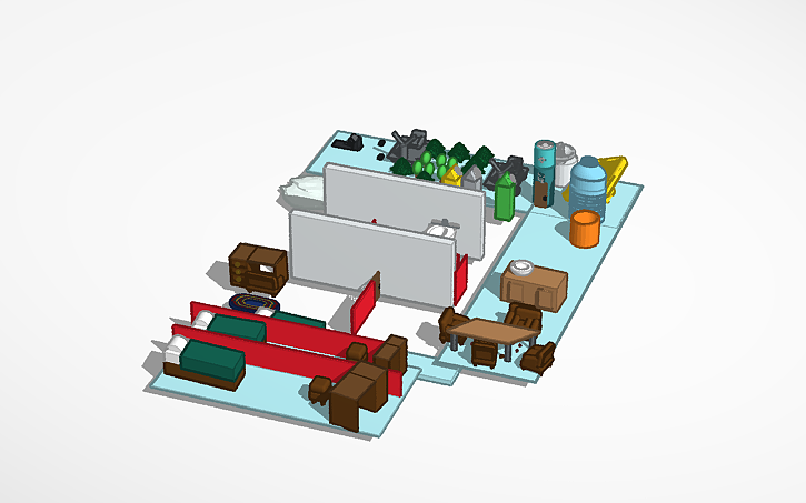 3D design base lunaire - Tinkercad