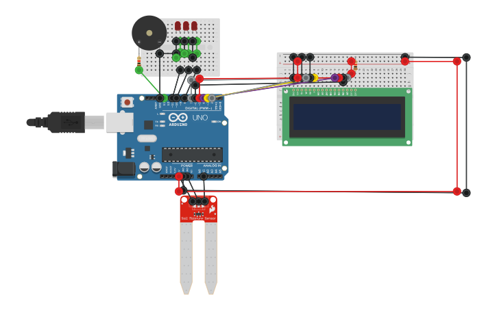 Circuit design soil moisture sensor - Tinkercad