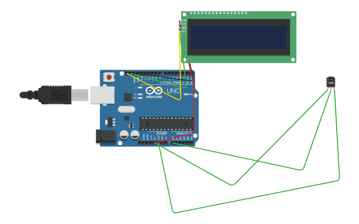 Circuit design temperature - Tinkercad