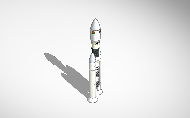 3D design ISOR rocket LVM3.X - Tinkercad