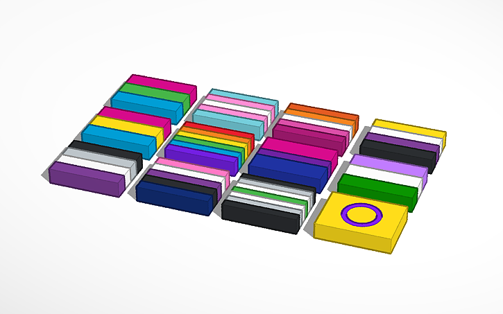 3D design Pride flags! - Tinkercad