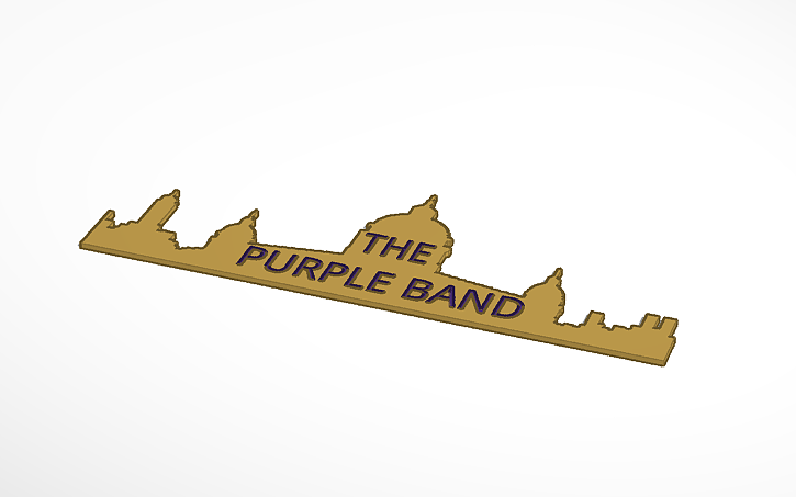 3D design The Purple Band - Logo | Tinkercad