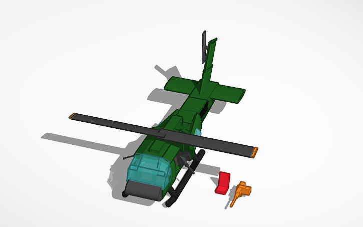 3D design UH-1D Huey - Tinkercad