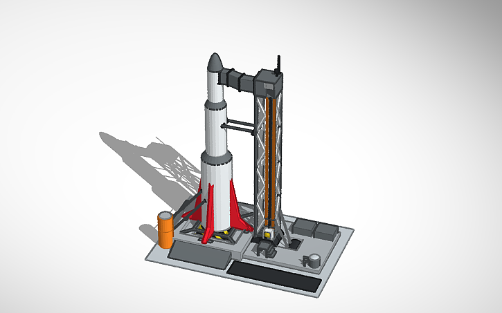 3D design Rocket Ship - Tinkercad