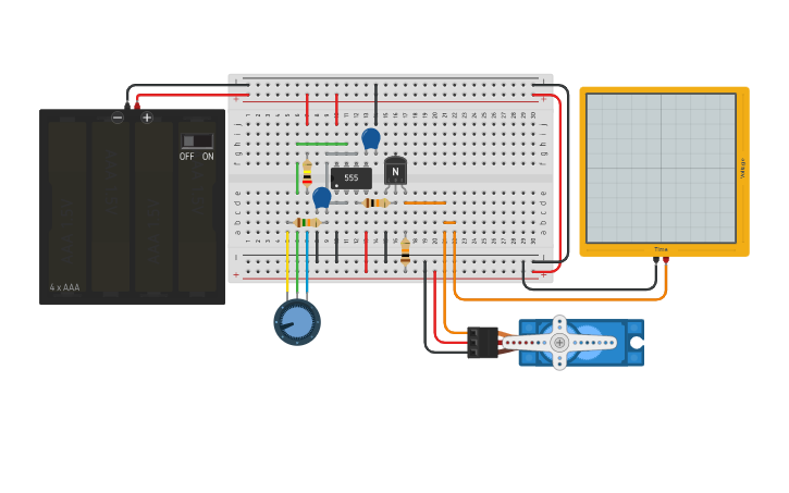 Circuit Design Pwm 555 Servomotor Tinkercad