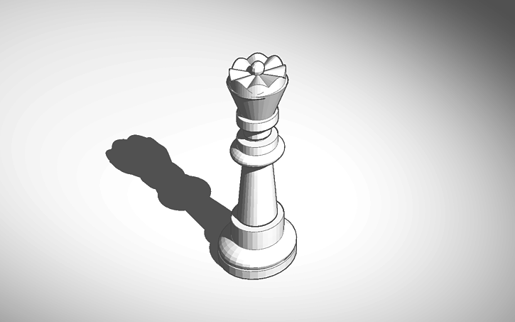 3D design Chess Queen - Tinkercad