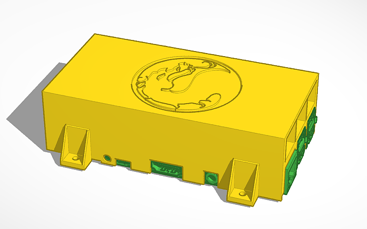 3D design Raspberry Pi 3B/3B+ Retropie case with 40 mm fan - Tinkercad