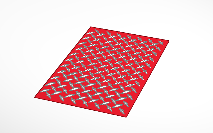 3D design Diamond Plate Sheet 1/12 scale - Tinkercad