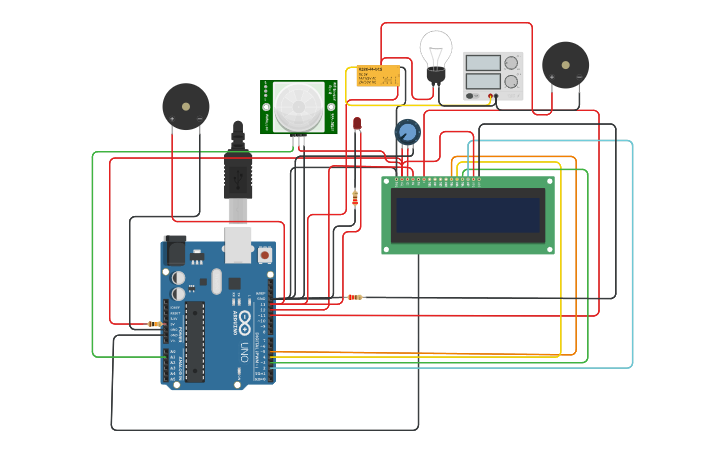 Circuit design PIR sensor - Tinkercad