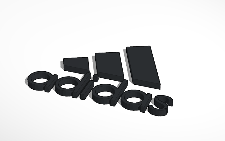 3D design Adidas Logo - Tinkercad