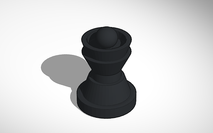 3D design Chess Pawn - Tinkercad