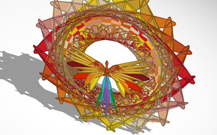 3D design Phoenix of the Shining Sun - Tinkercad