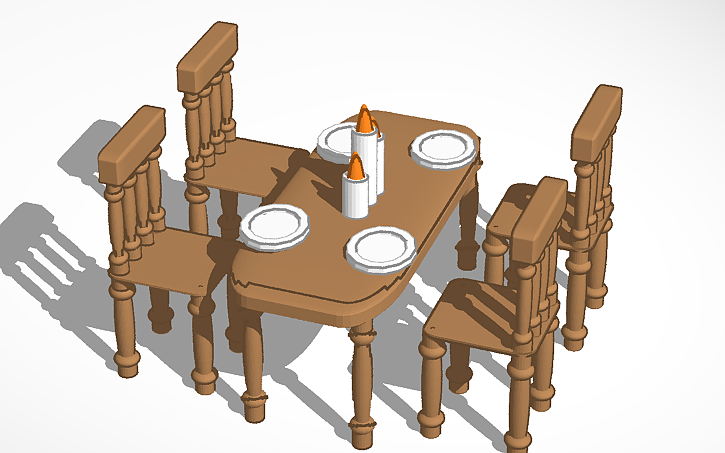3D design Dinner Table - Danloe | Tinkercad