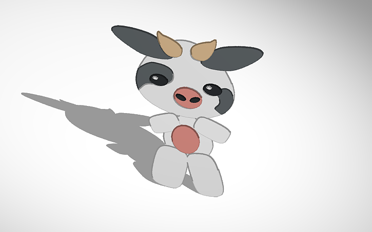 3D design cow - Tinkercad