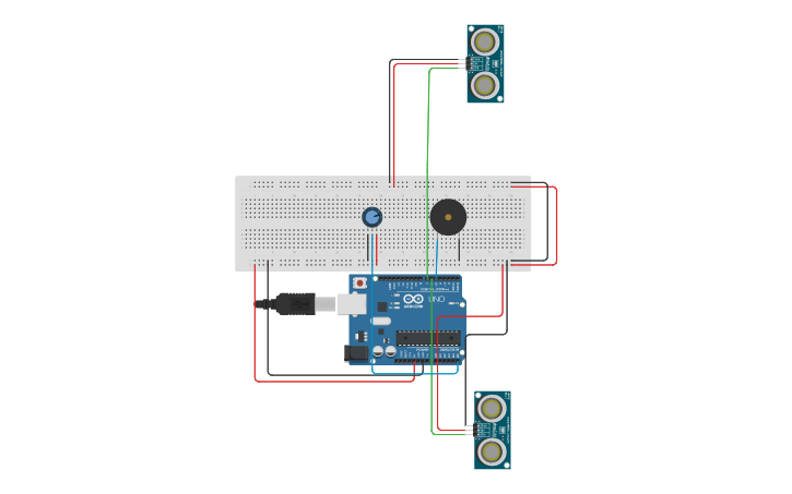 Circuit design Bengala eletrônica - Tinkercad