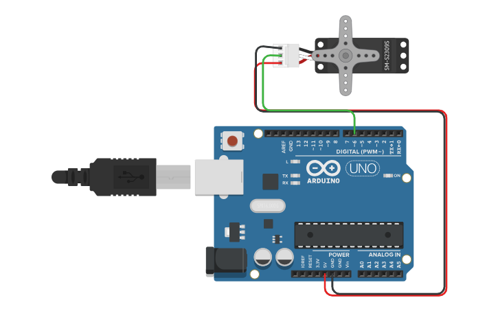 Circuit design CONDUCCION DE SERVOMOTOR | Tinkercad Circuit design CONDUCCION DE SERVOMOTOR | Tinkercad