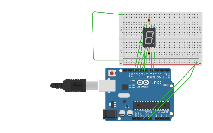 Circuit Design 7 Segment Loob Tinkercad