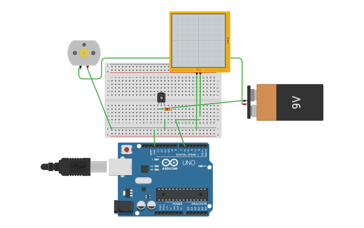 Circuit design control de velocidad de un motor dc - Tinkercad Circuit design control de velocidad de un motor dc - Tinkercad