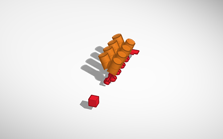 3D design V-8 Engine sorta works - Tinkercad