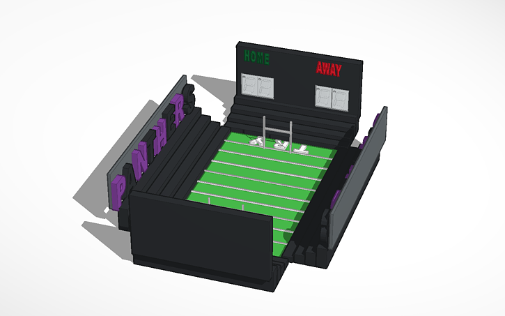 3D design Nrl Football field - Tinkercad