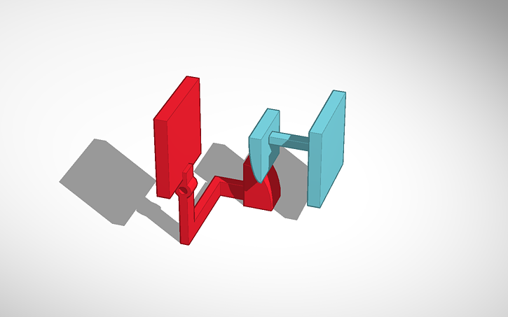 3D design Lever and latch - Tinkercad