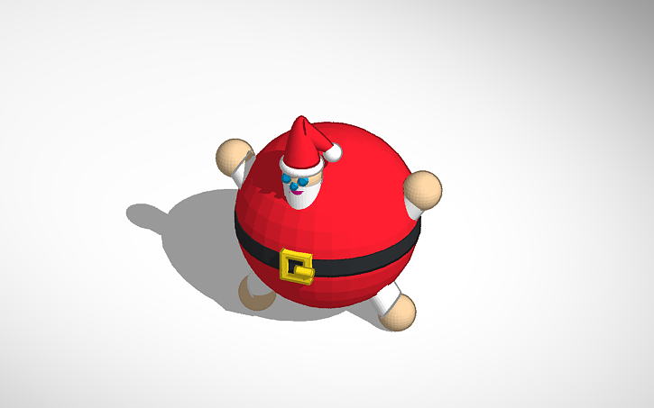 3D design Santa Claus - Tinkercad