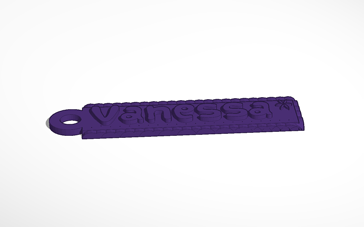 3D design Vanessa's Name tag | Tinkercad