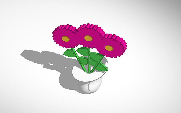 3D design flowers - Tinkercad