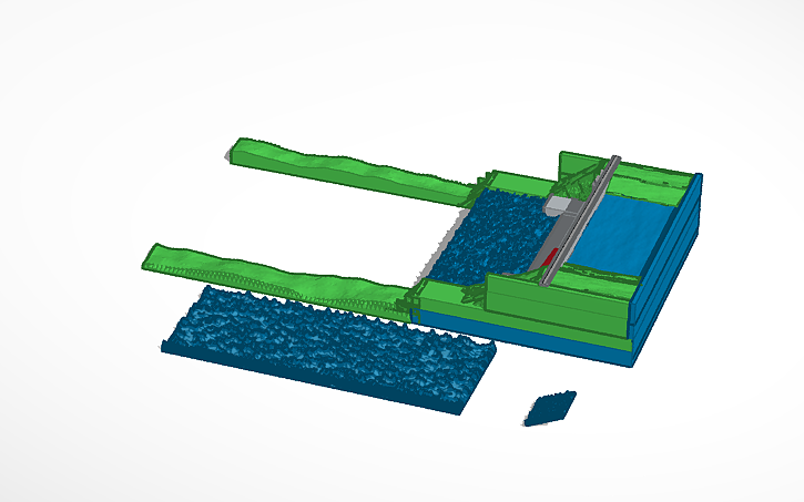 3D design hydroelectric Dam - Tinkercad
