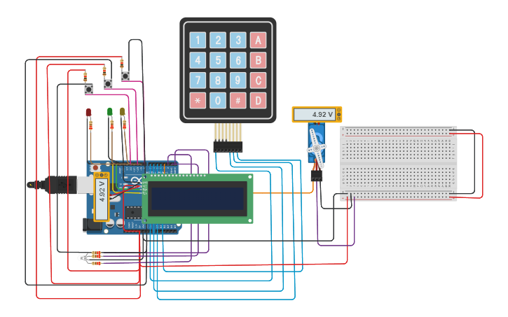 Circuit design Proyecto interciclo programacion - Tinkercad