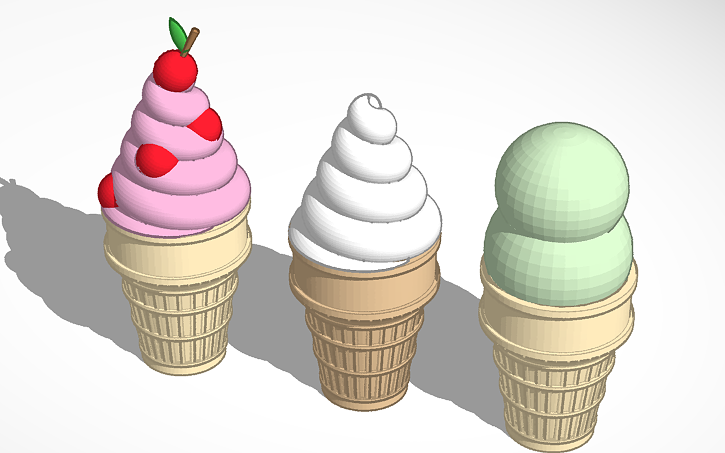 3D design icecream 아이스크림 - Tinkercad