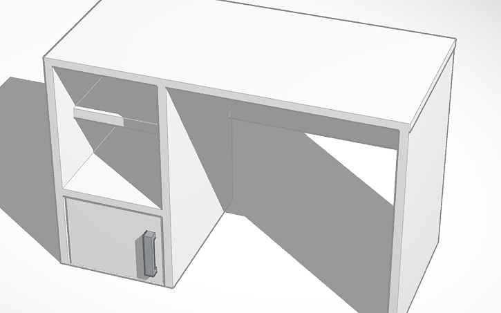3D design Basic Desk - Tinkercad