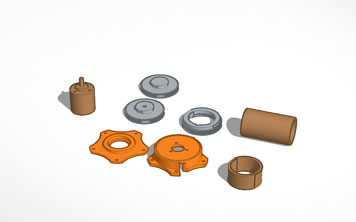 3D design Encoder housing and pulleys for WM210V lathe - Tinkercad