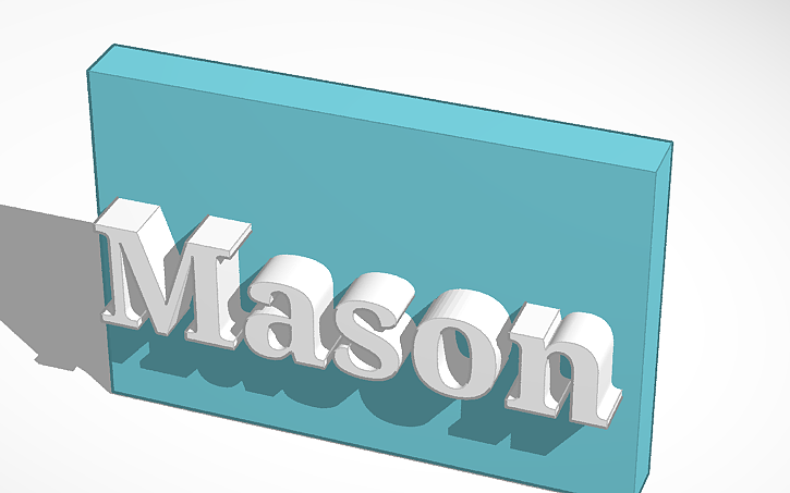 3D design Name Stand - Tinkercad