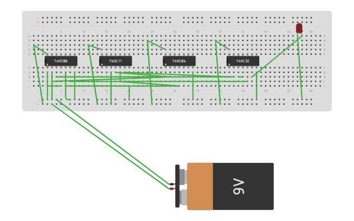 Circuit design K-Map - Tinkercad