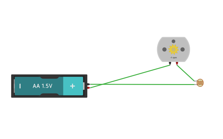 Circuit design DC motor - Tinkercad