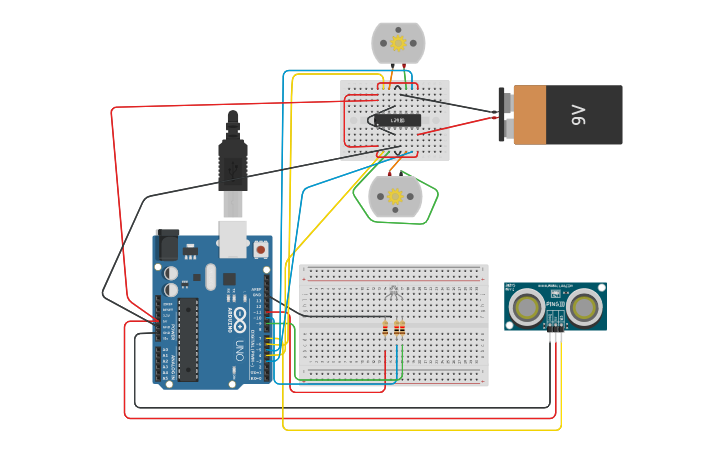 Circuit Design Motor Speed And Direction Control Tinkercad
